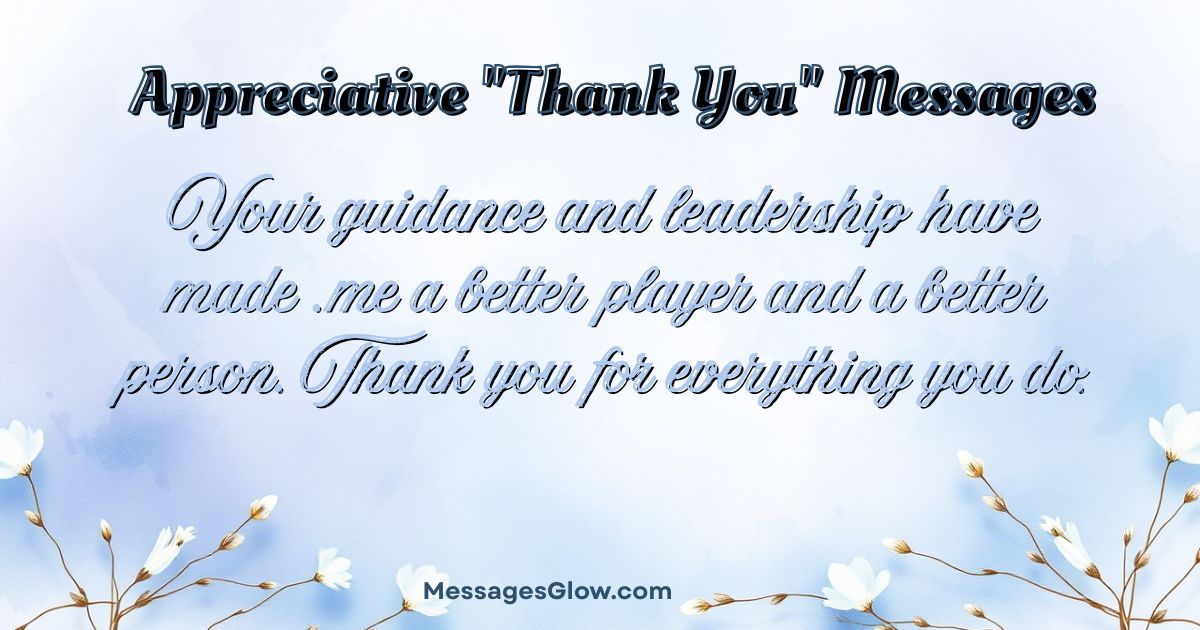 Best 80+ Thank You Messages from Coach to Players - Glowing Messages