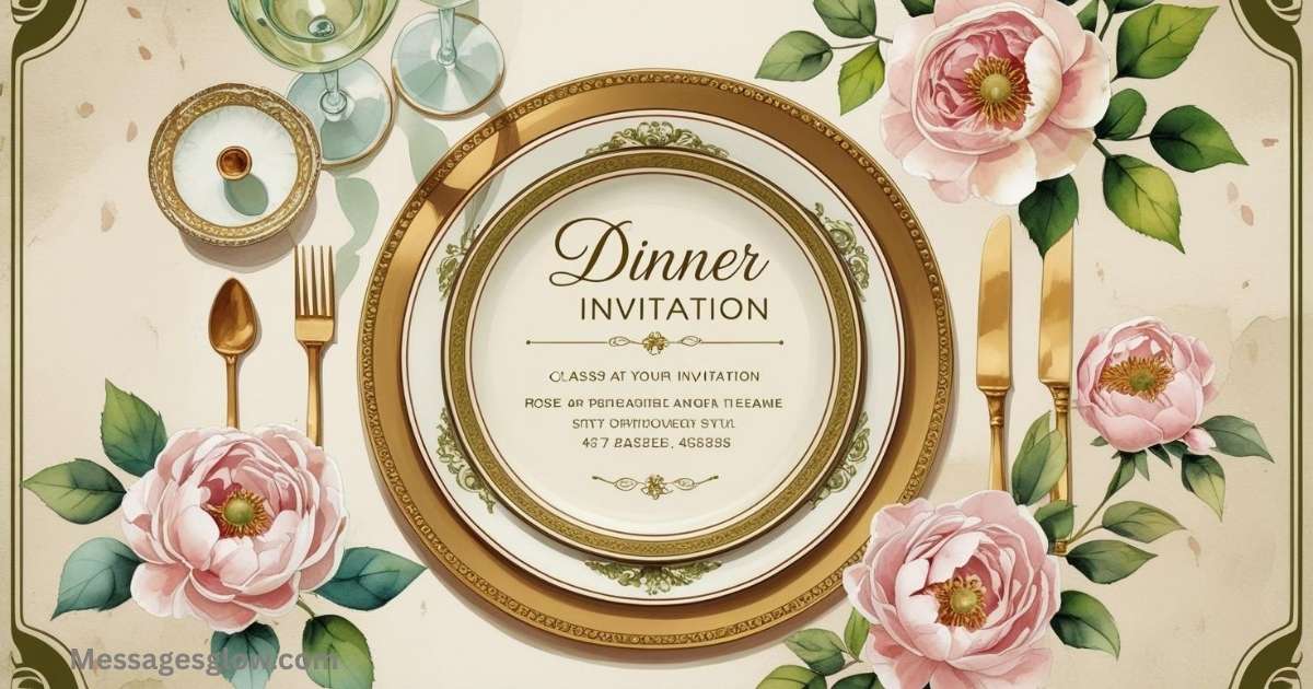 180+ Best Dinner Invitation Message to Impress Your Guests - Glowing ...